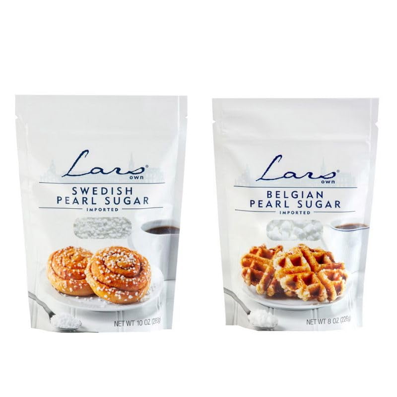 Lars Own Swedish & Belgian Pearl Sugar – 10 oz Pouches – 2 Pack ...